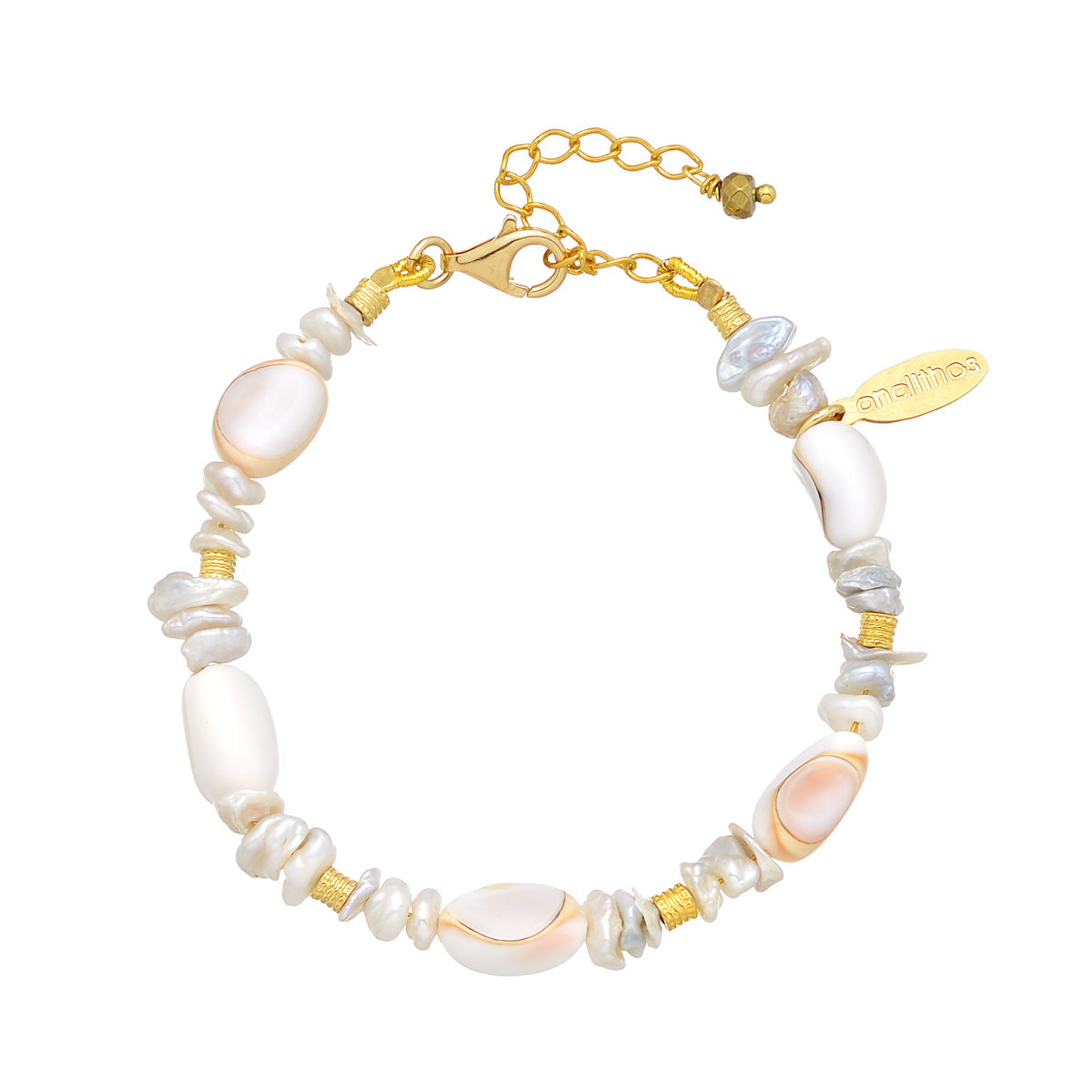 Shell & pearl bracelet - Analithos